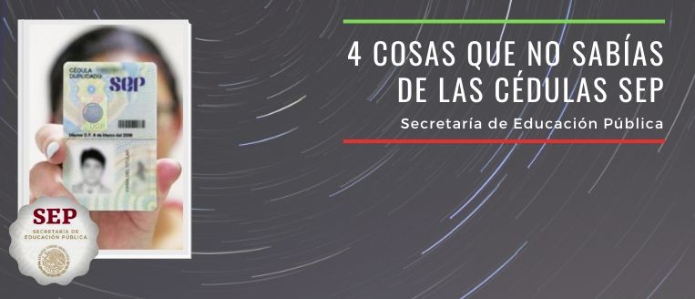 Cédula SEP - Certificación para Profesionales - 4 Datos